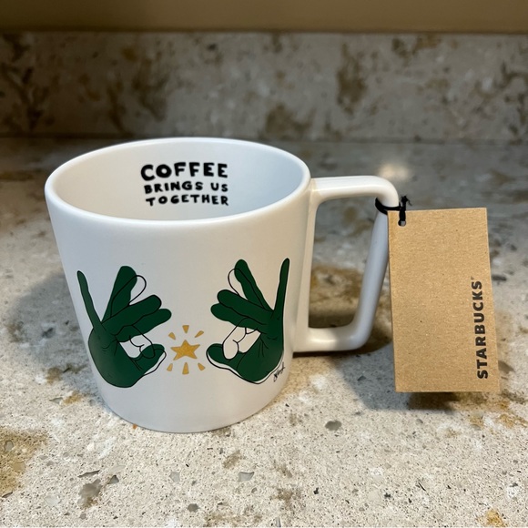 Starbucks | Dining | Nwt Starbucks Sign Language Coffee Brings Us ...